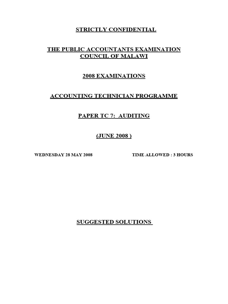 Tc7 Q Jun Pdf Audit Financial Audit