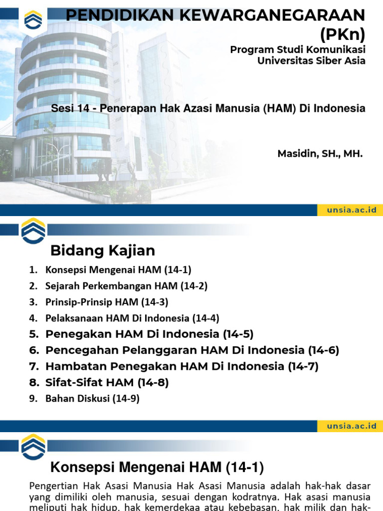 Sesi 14 KM-PKN (Penerapan Ham) - 2022 | PDF