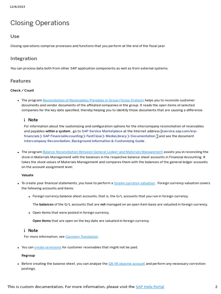 Closing Operations Pdf Computer Program Programming