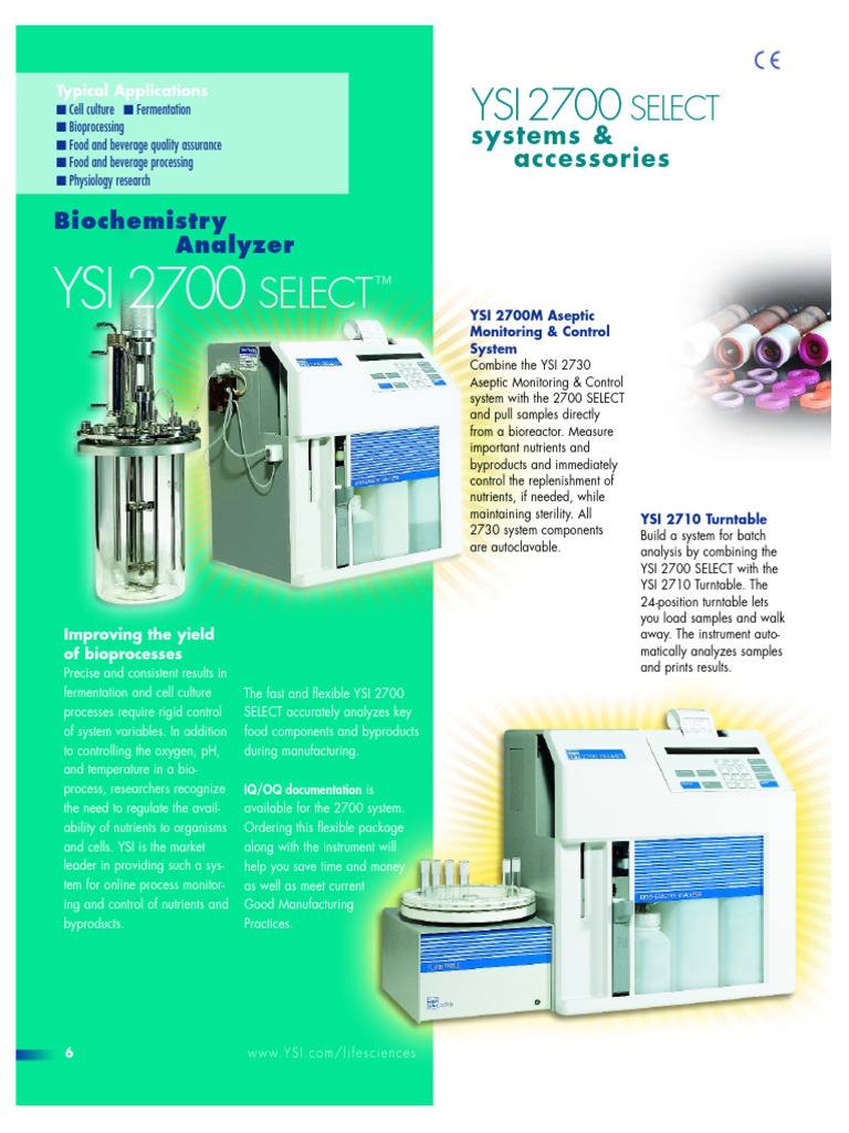 Ysi 2700 Select | PDF | Glucose | Carbohydrates