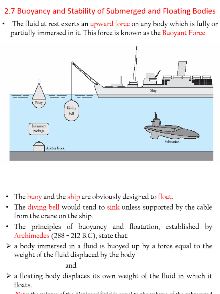 Hydraulics Unit 2 Part 3 Pdf Buoyancy Fluid Mechanics