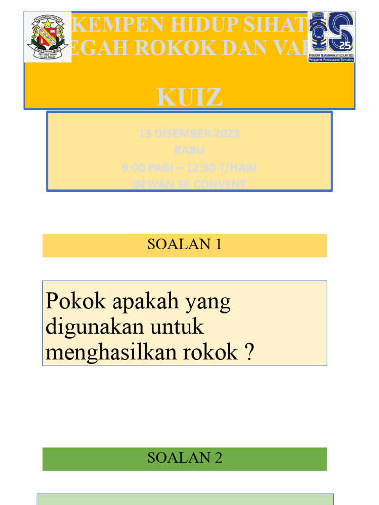 ROKOK - VAPE - Kuiz | PDF