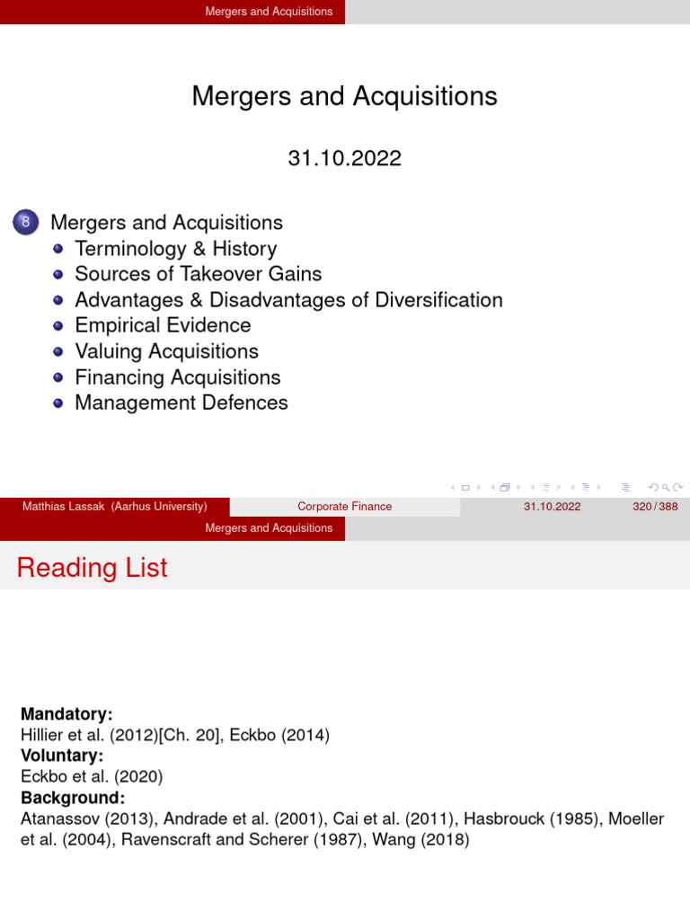 Mergers and Acquisitions | PDF | Mergers And Acquisitions | Takeover