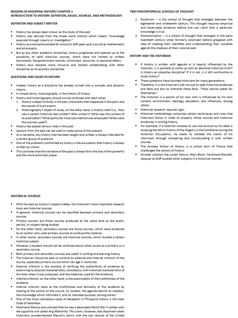 RiPH CHAP1 IntroToHistory | PDF | Historiography | Historian