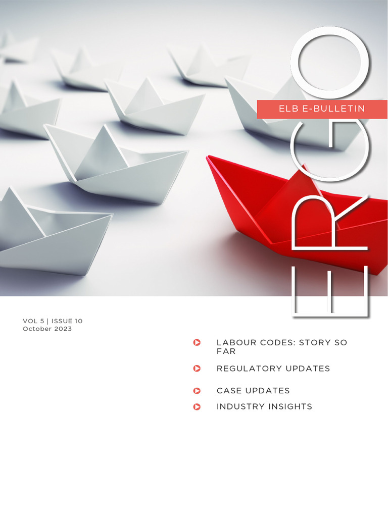 ELB E-Bulletin Issue-October 2023 | PDF | Employment | Justice