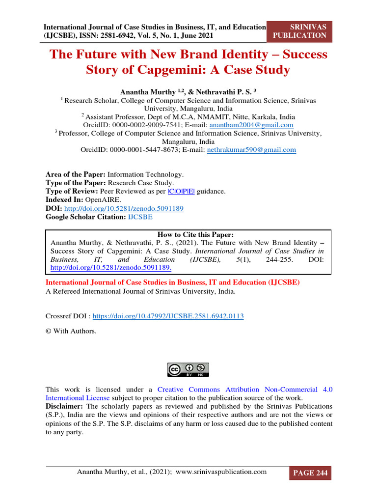 Capgemini Case Study Fullpaper | Download Free PDF | Business | Economies