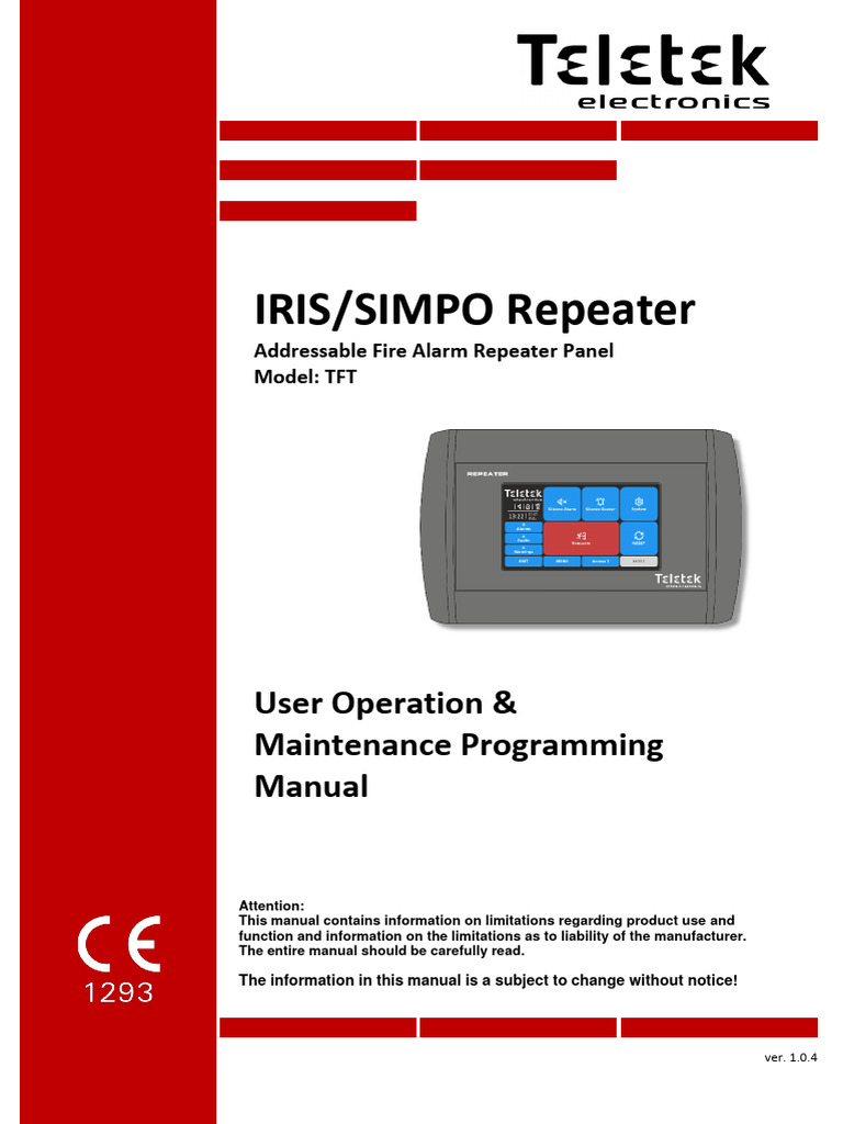 Teletek Rreater Panel Manual | PDF | Menu (Computing) | Icon (Computing)