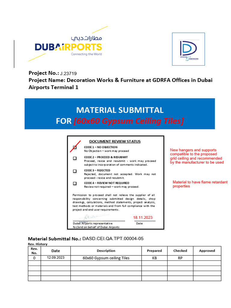 DASD - cei.QA - tpt.00004-05 Material Submittal | PDF | Business