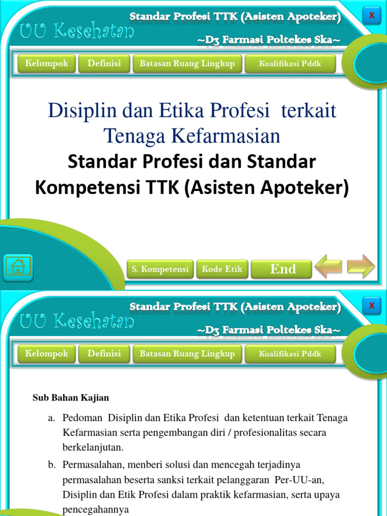 4 - Standar Profesi Dan Standar Kompetensi TTK | PDF