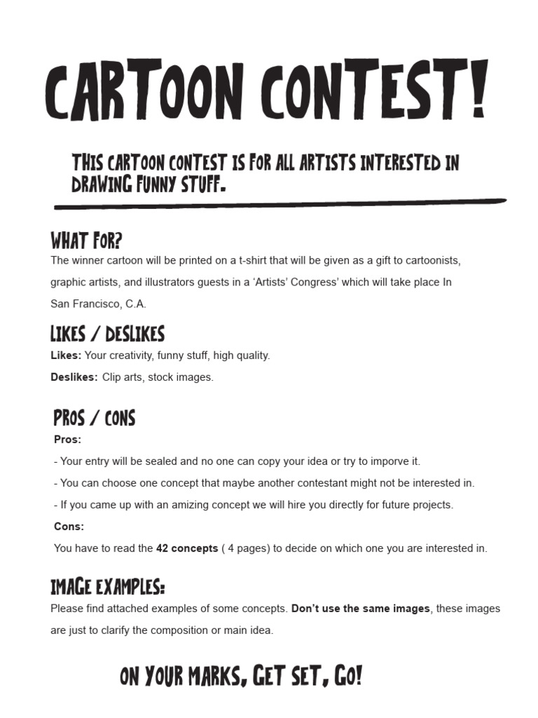 Cartoon Contest | PDF | Cartoon