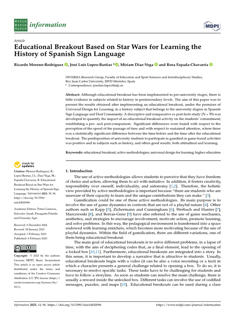 Educational Breakout Based On Star Wars | PDF | Likert Scale | Methodology
