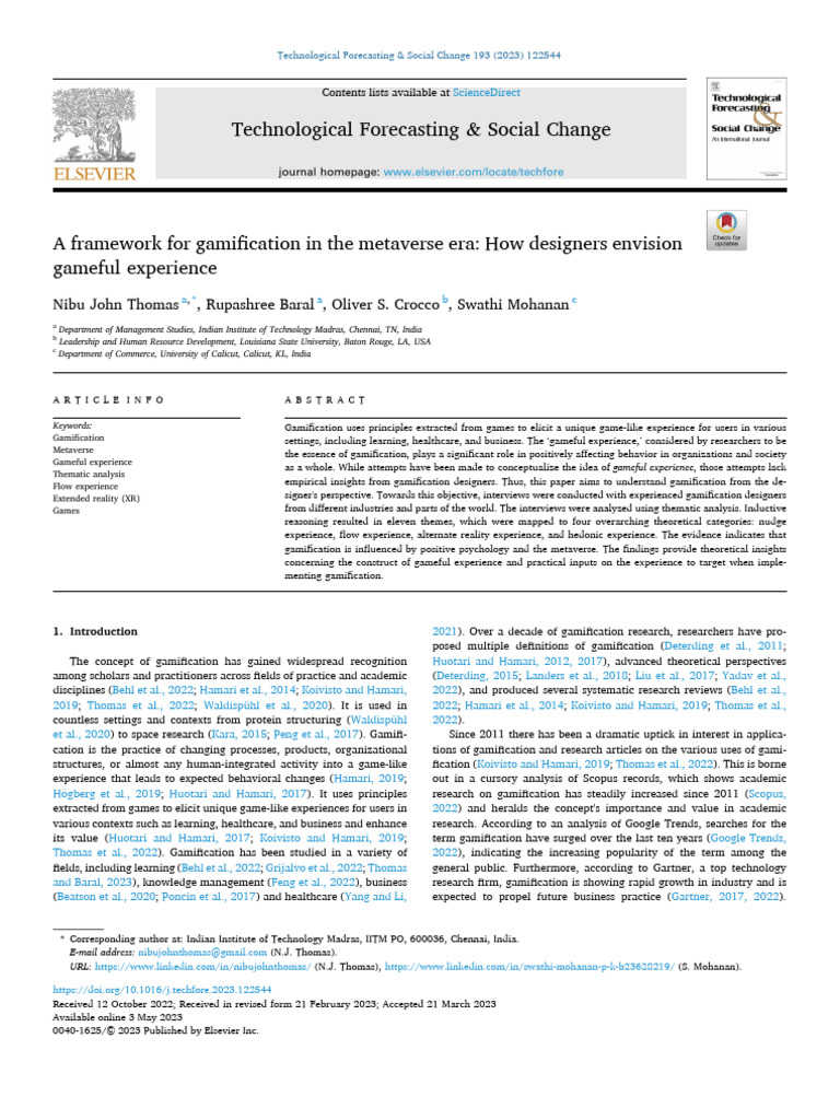 A Framework For Gamification In The Metaverse Era Pdf Experience