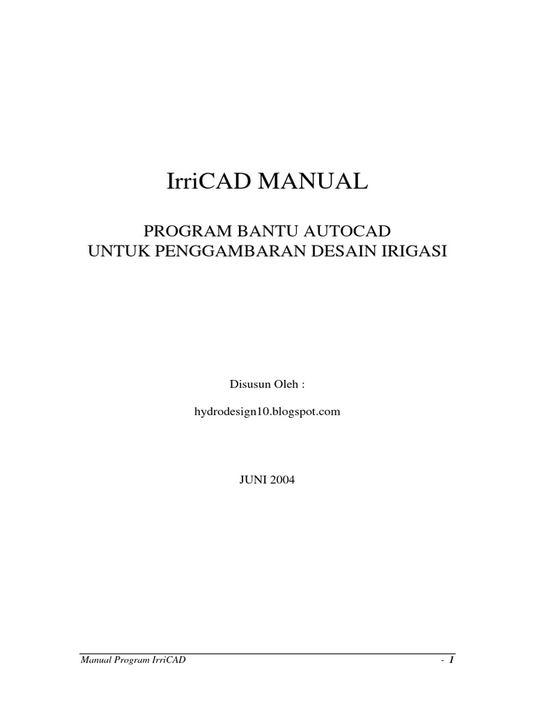Panduan Instalasi dan Penggunaan IrriCAD | PDF