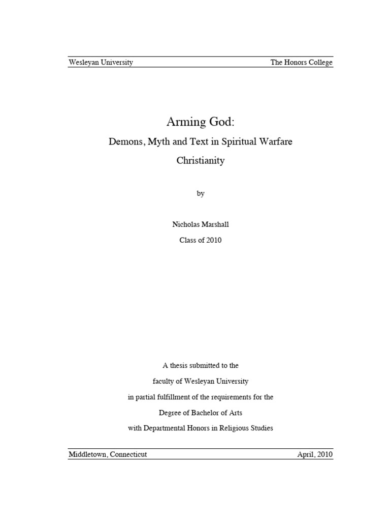 Demons, Myth and Text in Spiritual Warfare Christianity (PDFDrive) | PDF