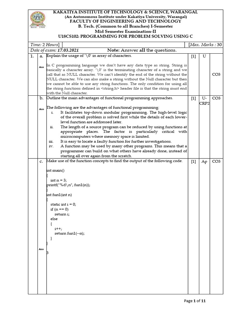 PPSC MSE2 2020 21 Solutions | Download Free PDF | Pointer (Computer ... PPSC MSE2 2020 21 Solutions | Download Free PDF | Pointer (Computer ...