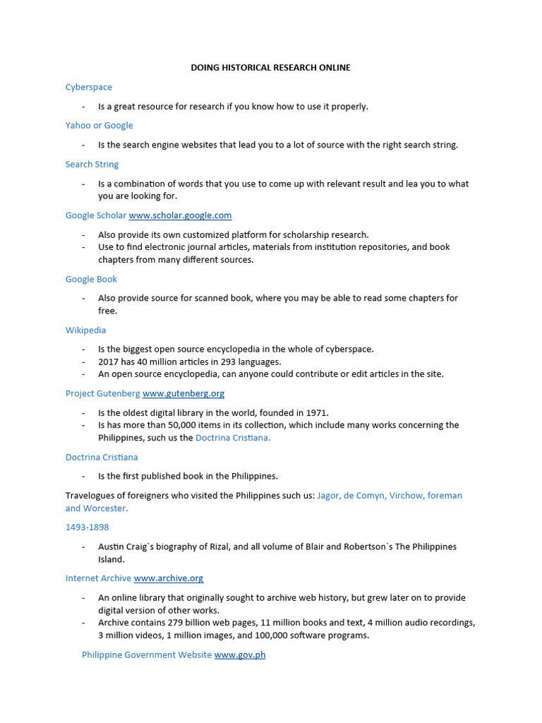Online Historical Research Resources | PDF | Digital Library | Libraries