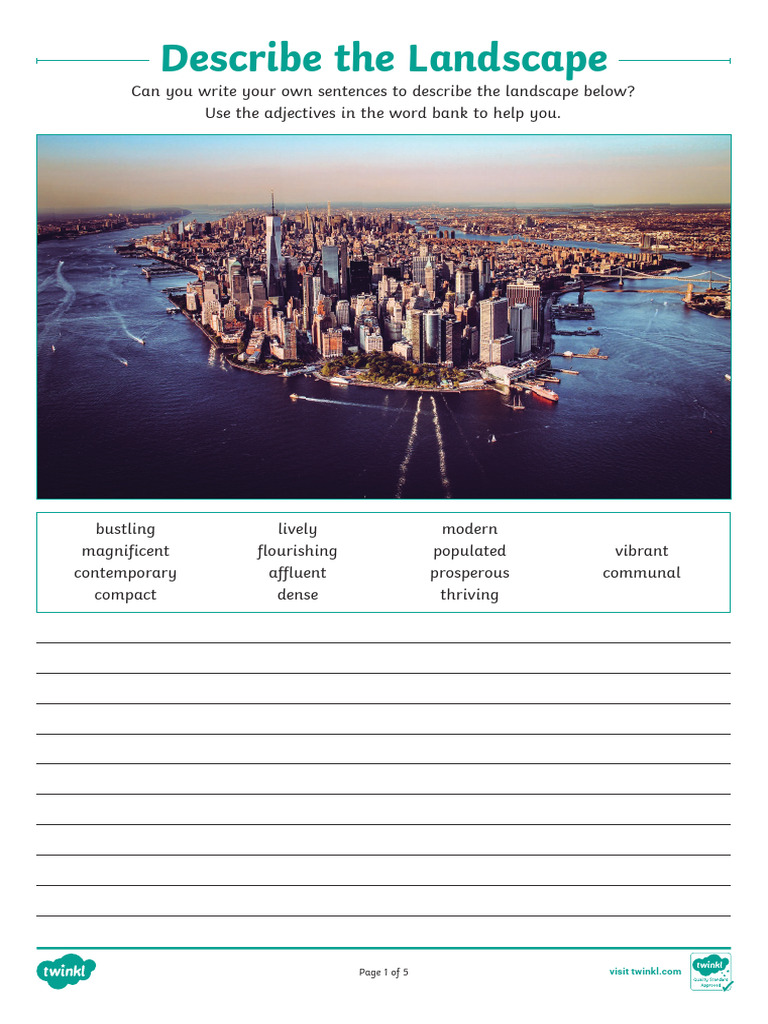 Descriptive Writing Worksheet 1 | PDF | Landscape