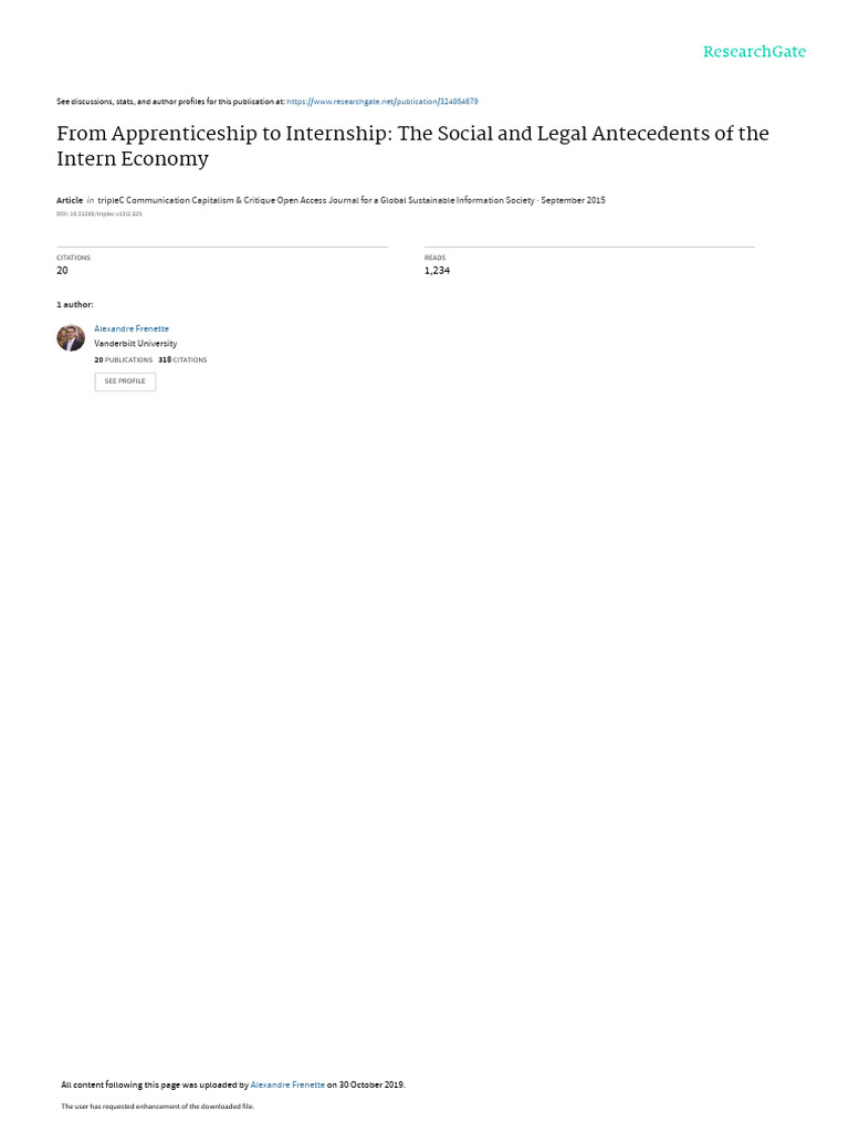 Intern Economy: History and Legal Issues | PDF | Employment ...