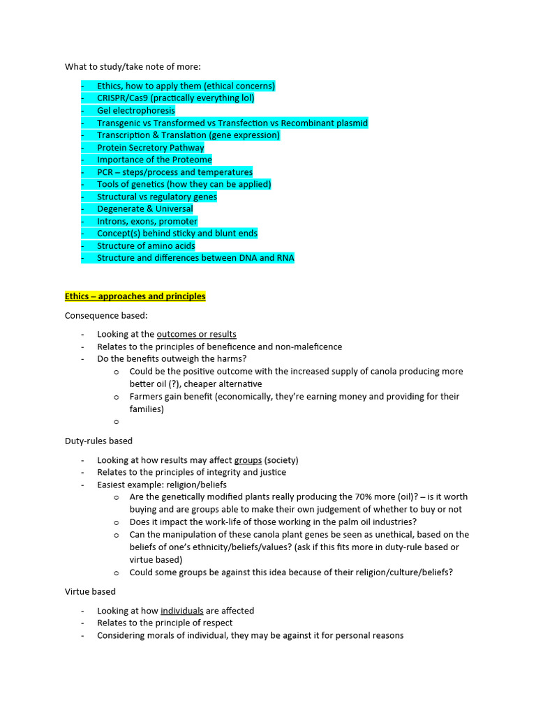 0304 Bio Sac 1 Revision | PDF | Primer (Molecular Biology) | Dna
