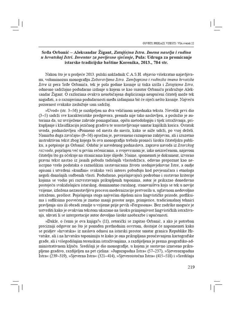 880774.dabo Prikaz Zatajena Istra | PDF