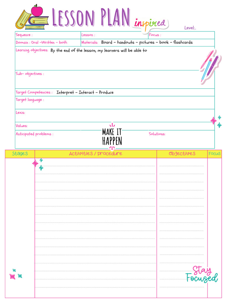 Dalila Lesson Plan Template 2024 | PDF | Learning | Cognition