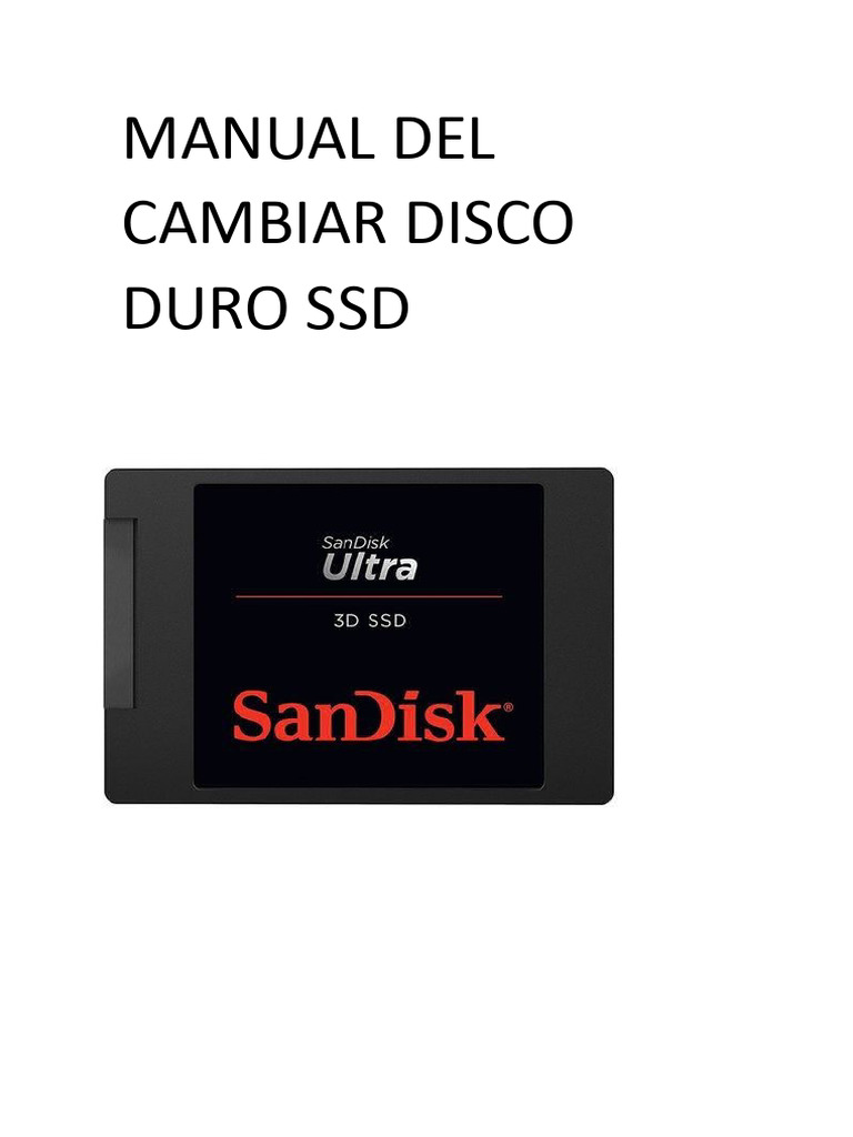 Manual Del Cambiar Disco Duro SSD | PDF