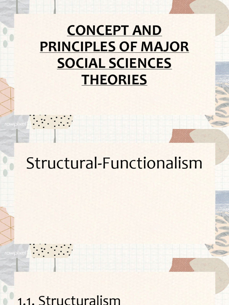 Concept and Principles of Major Social Sciences Theories Week 5 6 | PDF ...