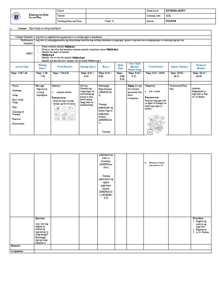 Kinder New DLL Week31 - Day4 | PDF