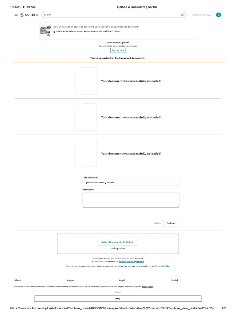 Upload A Document - Scribd4 | PDF | Scribd | Computing