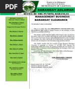 01 Template of Barangay Certification | PDF