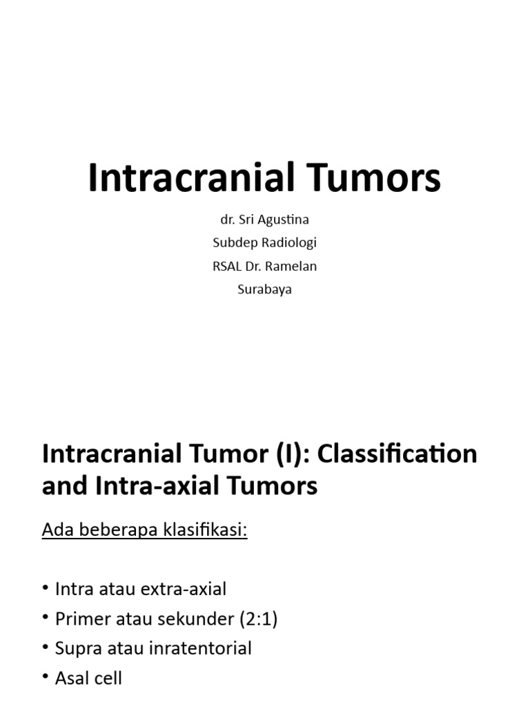 Intracranial Tumor Classification Guide | PDF