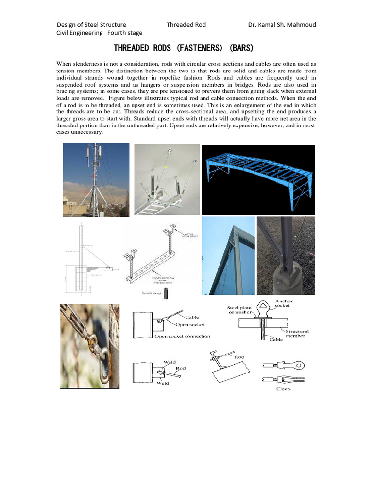 Threaded Tension Rod | Download Free PDF | Screw | Structural Engineering