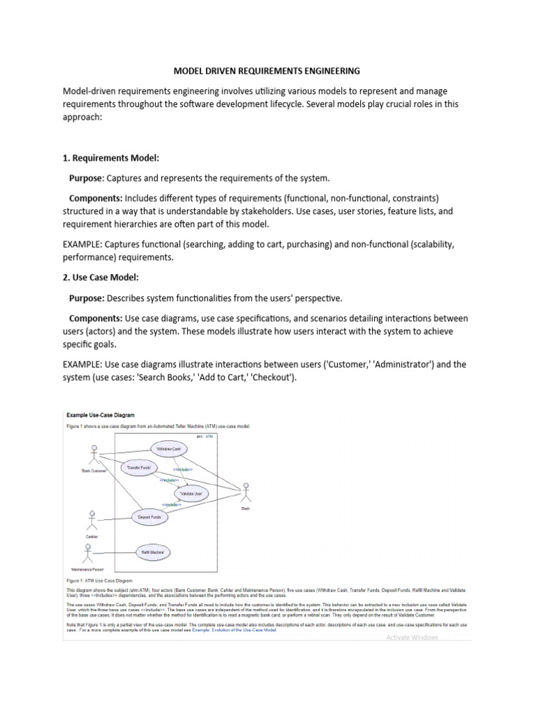 Model Driven Requirements Engineering | PDF | Conceptual Model | Use Case