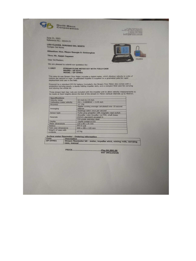 Stream Flow Meter | PDF