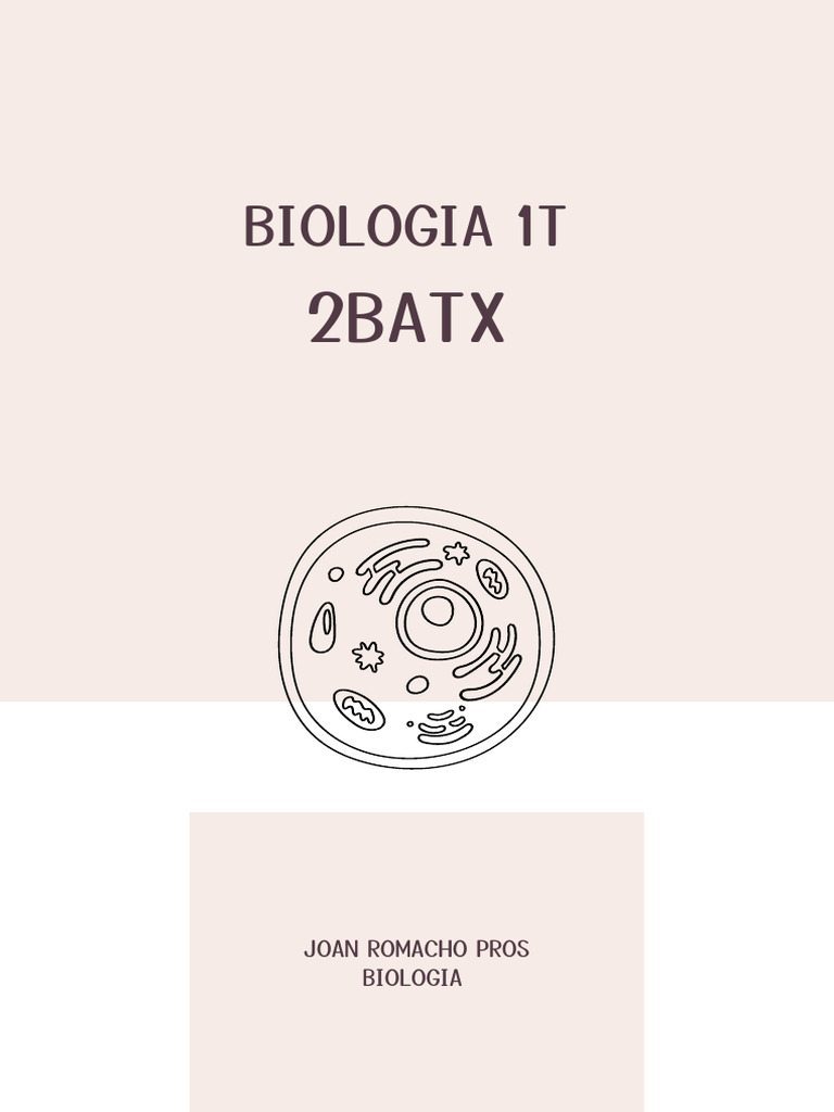Dossier biologia 1er trimestre de 2n de batxillerat | PDF