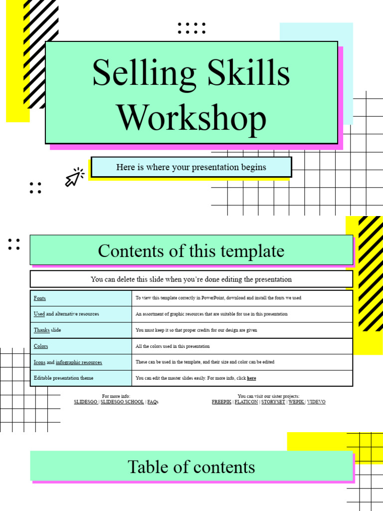 Selling Skills Workshop by Slidesgo | PDF
