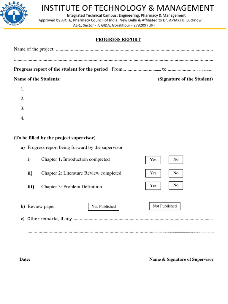 Progress Report | PDF