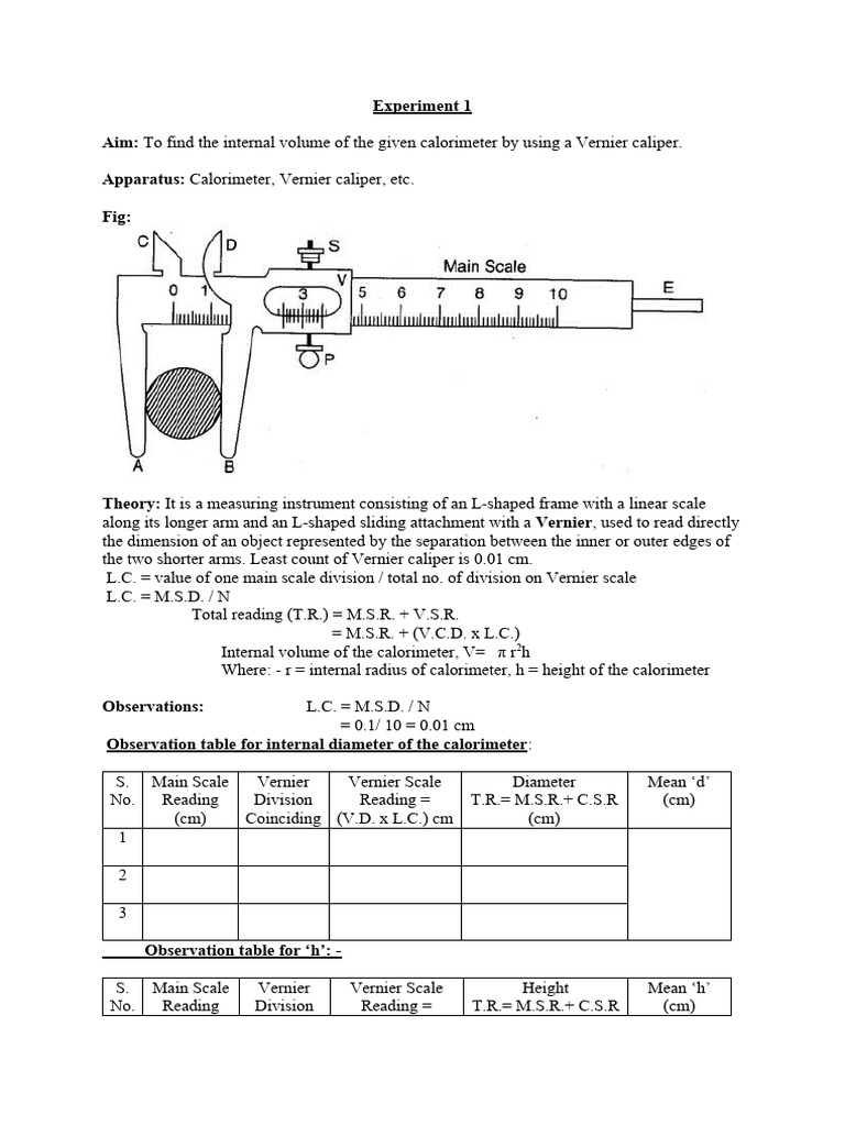 Experiments (1 - 4) | PDF | Sphere | Metrology