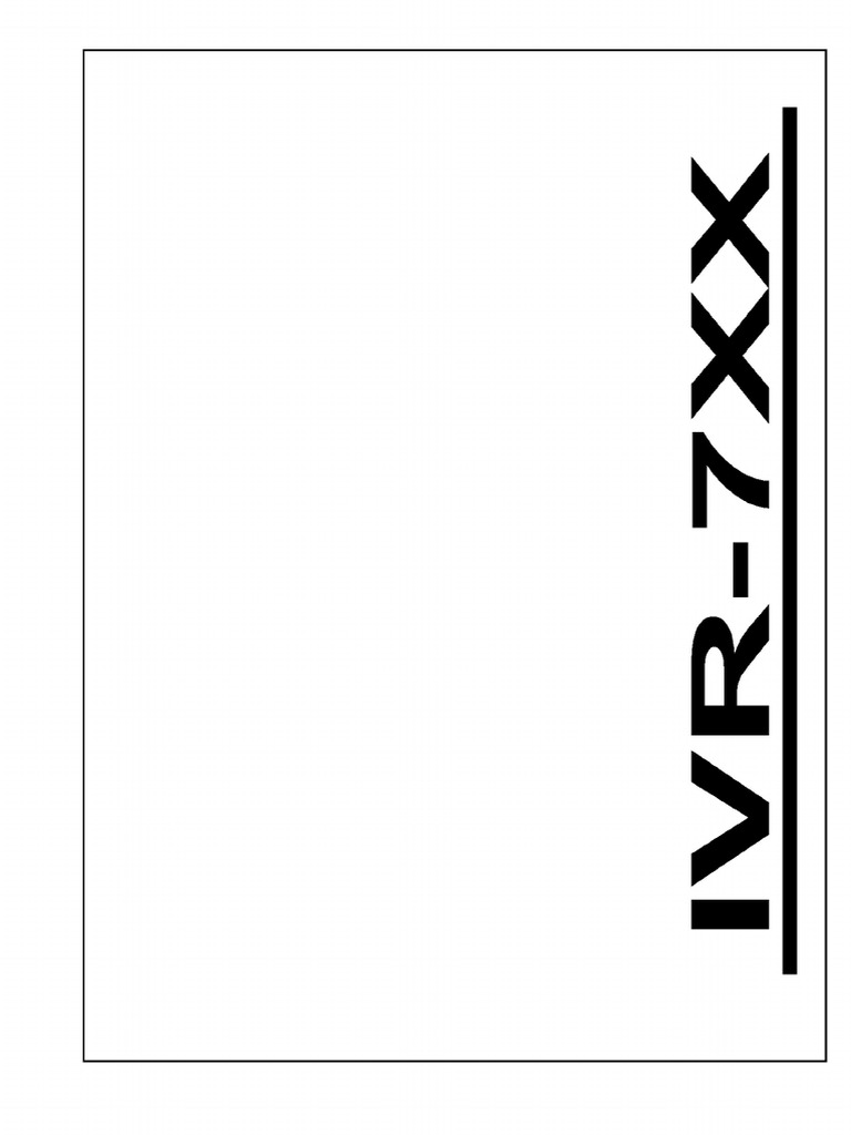 Ivr 7XX Series Wiring | PDF