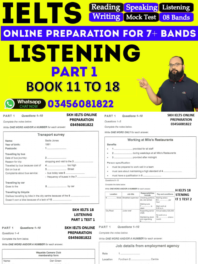 Listening Book 11 To 18 | PDF | International English Language Testing ...
