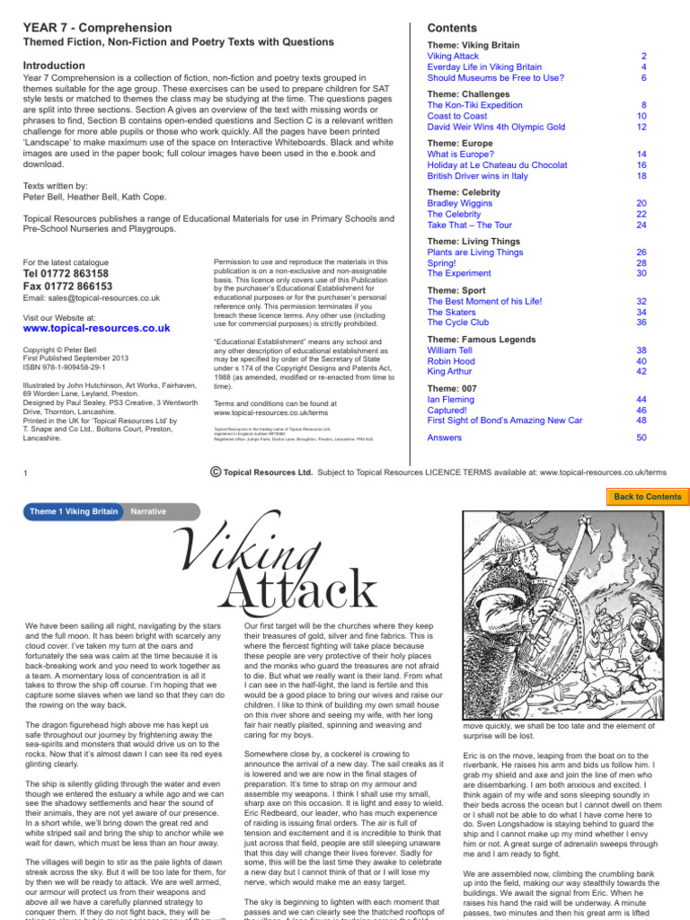 Comprehension Yr7-Sample | PDF | Europe | European Union