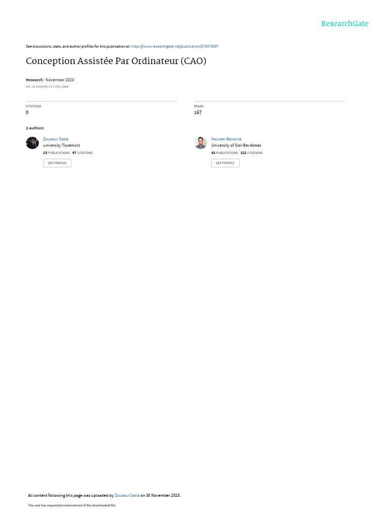 Polycopi DAO | PDF | Conception assistée par ordinateur | Informatique