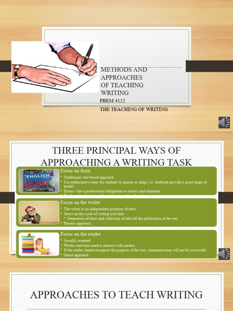 Lecture 3 - Methods and Approaches of Teaching Writing - Voice | PDF ...