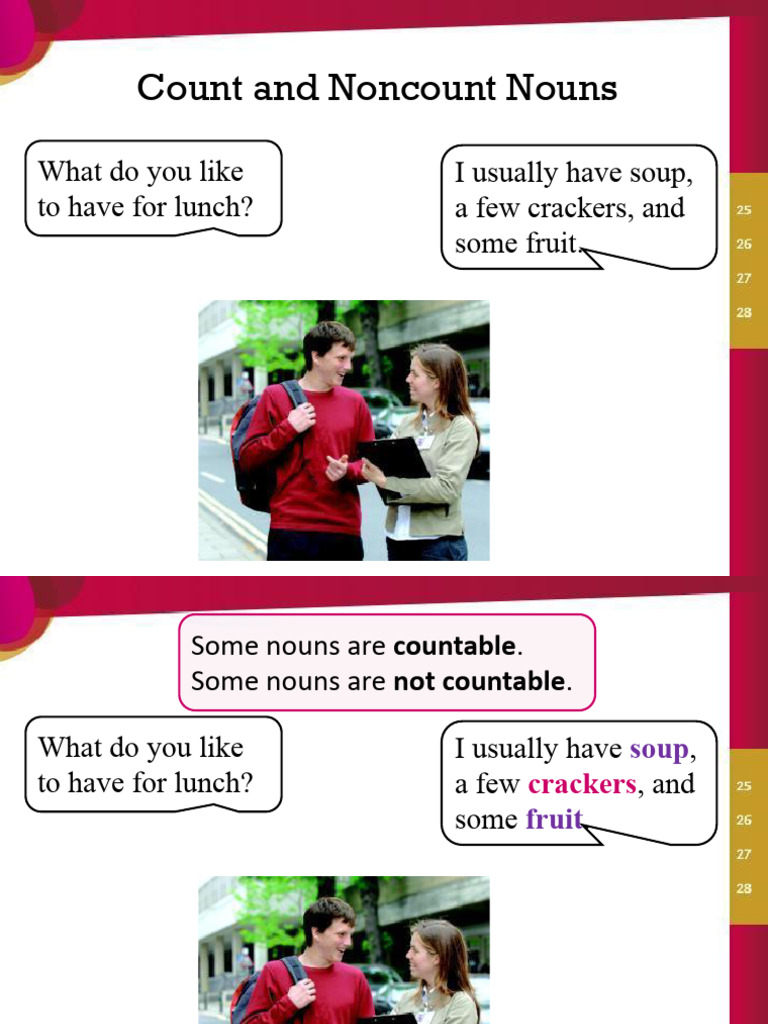 E118 Count and Noncount Nouns | PDF | Noun | Grammatical Number