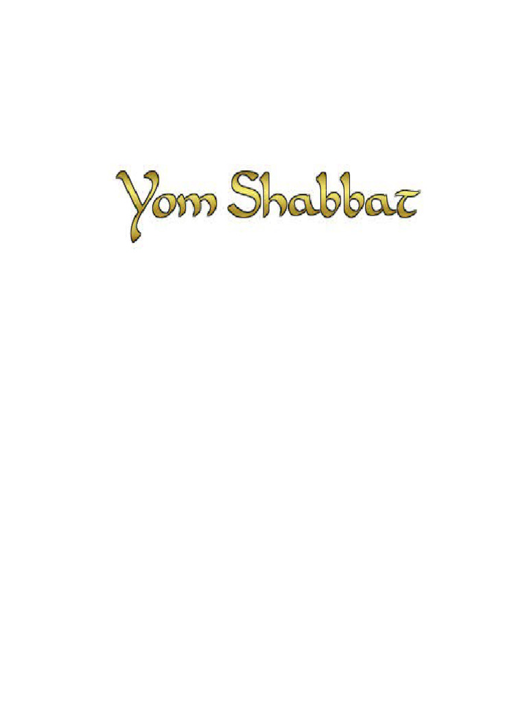 Yom Shabbat | PDF | Calendar | Shabbat