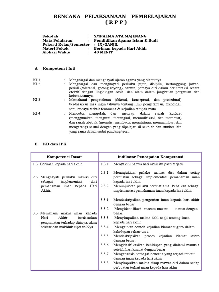 RPP Ganjil Pai | PDF | Filsafat