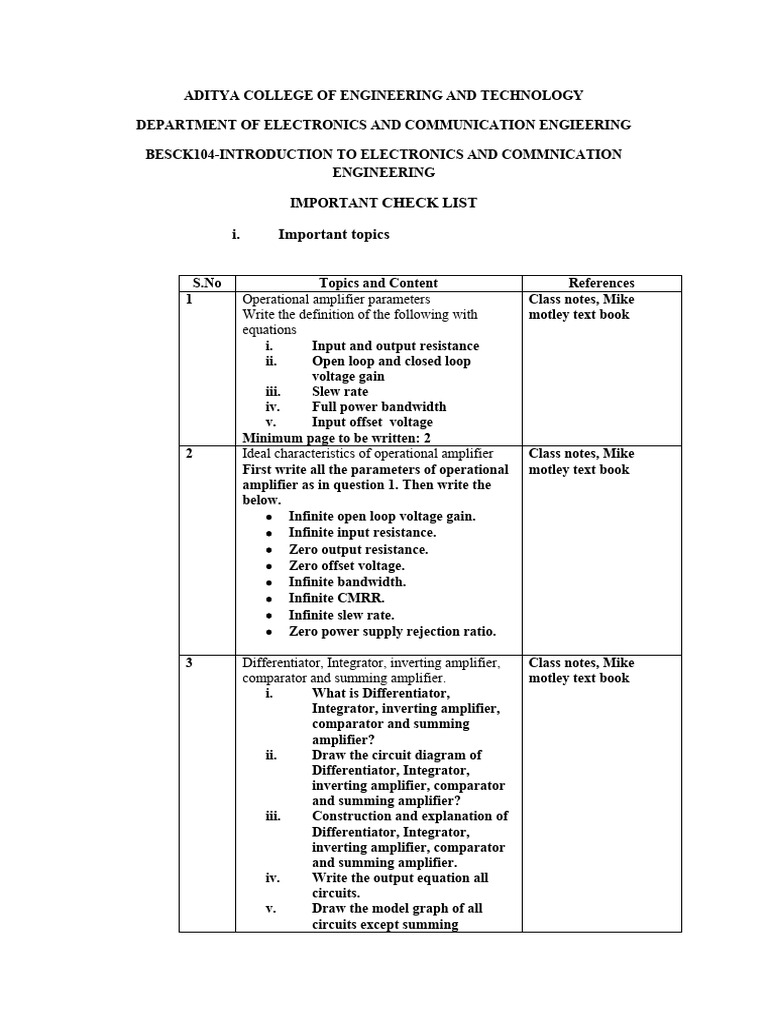 Module-2-Important Points To Be Written | PDF | Amplifier | Electronic Oscillator