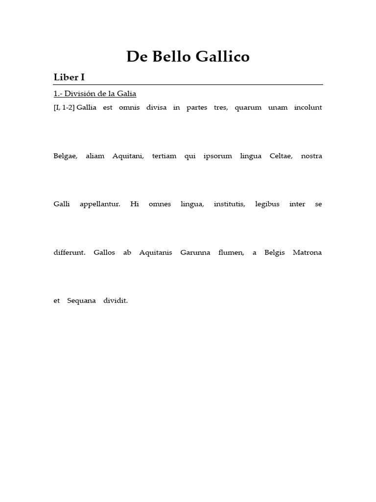 De Bello Gallico + de Bello Civili | PDF