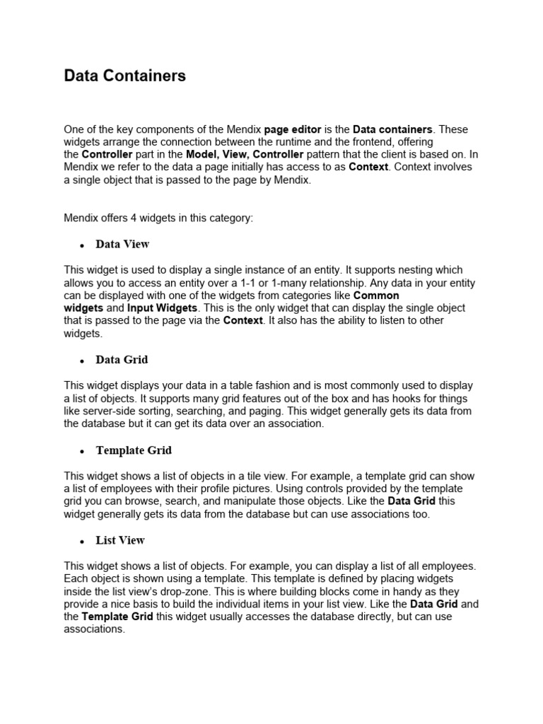 Data Containers | PDF