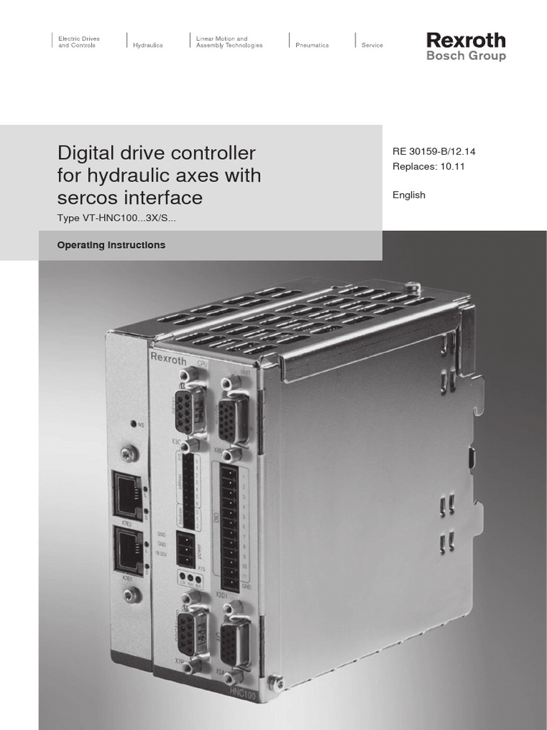Digital Drive Controller For Hydraulics Axes With Sercos Interface ...